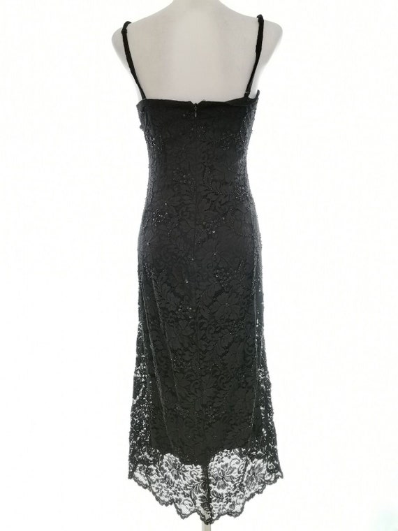 2000s Phase Eight black lace sequin dress - Gem