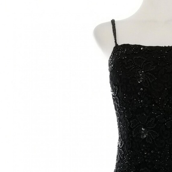 2000s Phase Eight black lace sequin dress - Gem