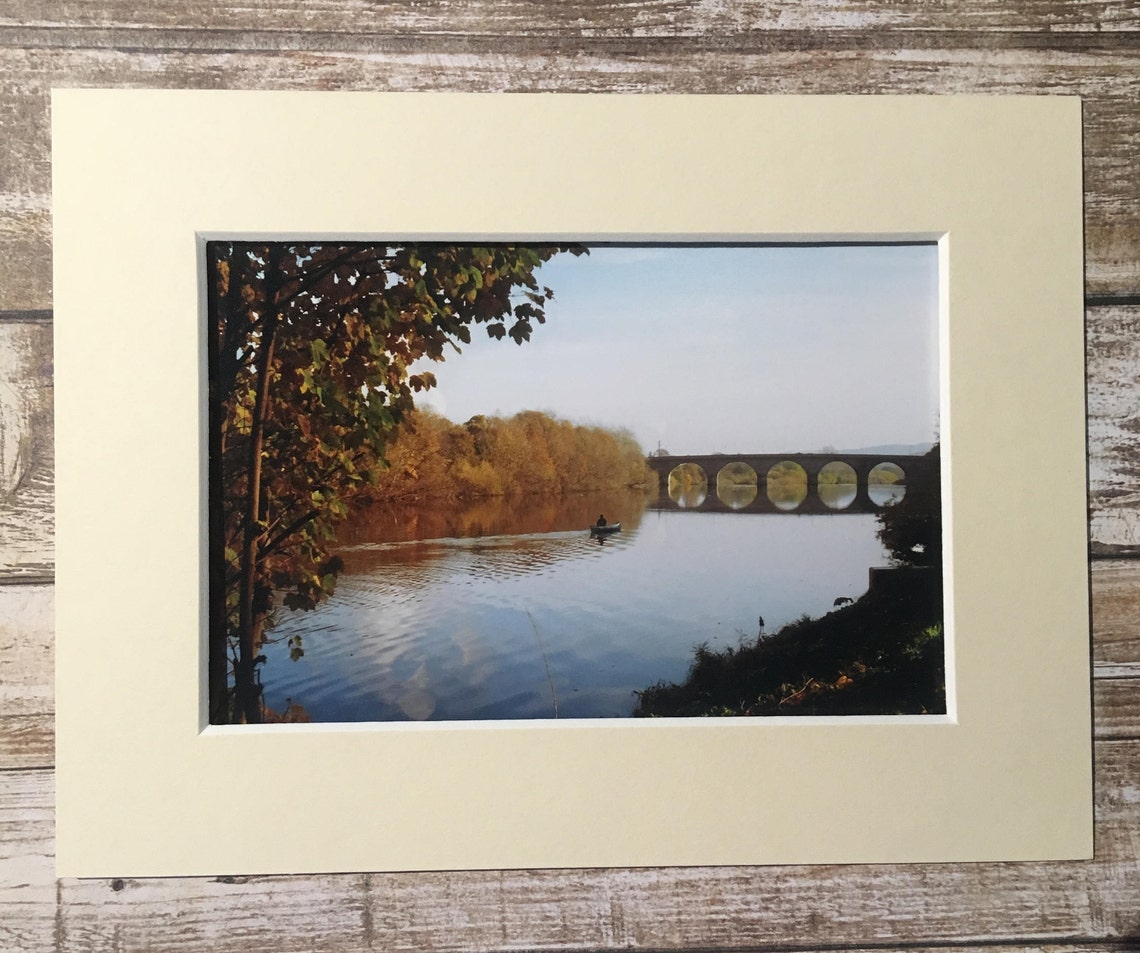 River Tyne Green Hexham Bridge Mounted Photograph Picture - Etsy