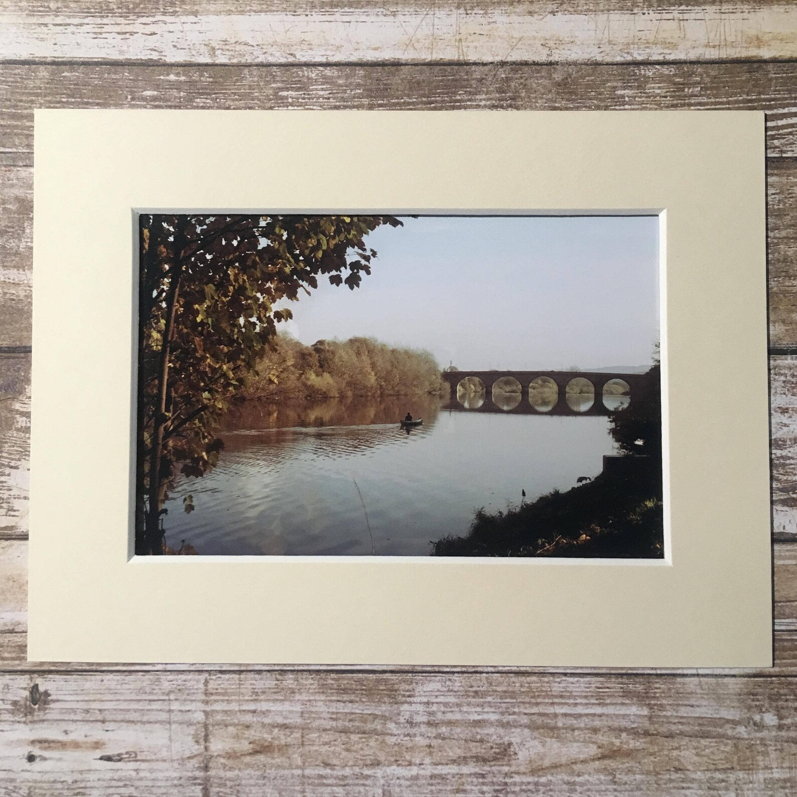 River Tyne Green Hexham Bridge Mounted Photograph Picture - Etsy