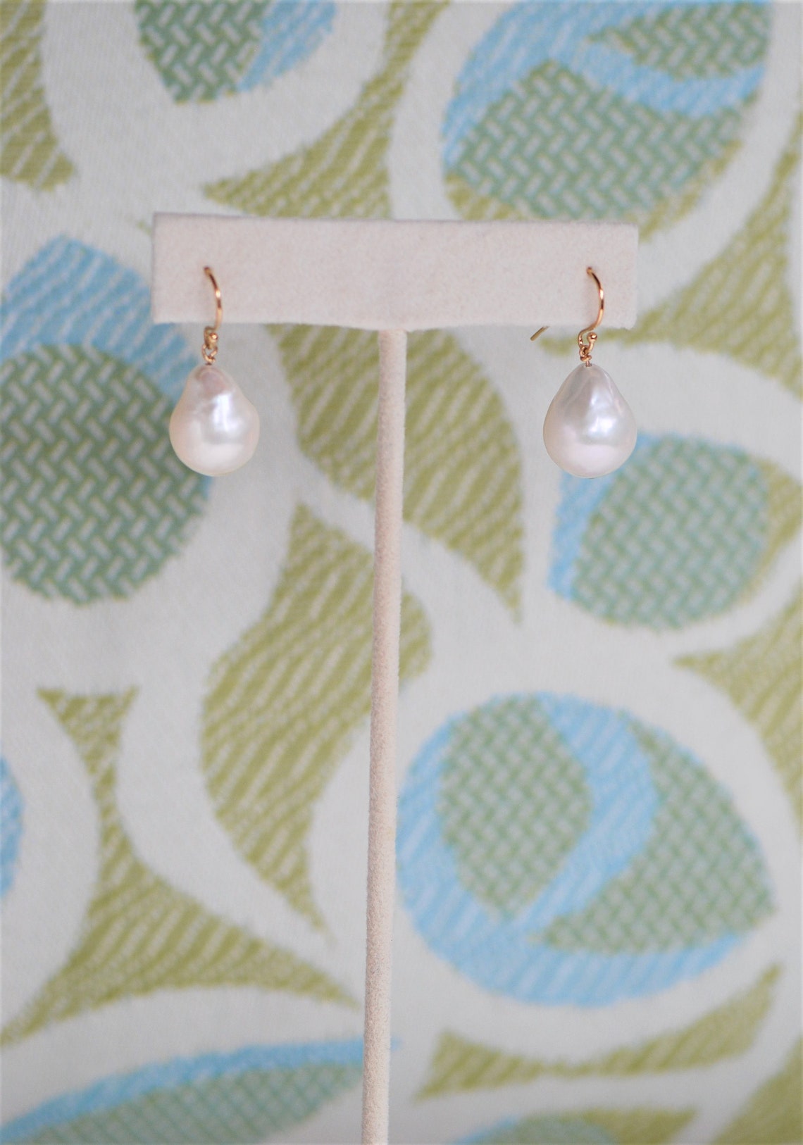 Edison Pearl Drop Earrings, 14k Solid Gold - Etsy