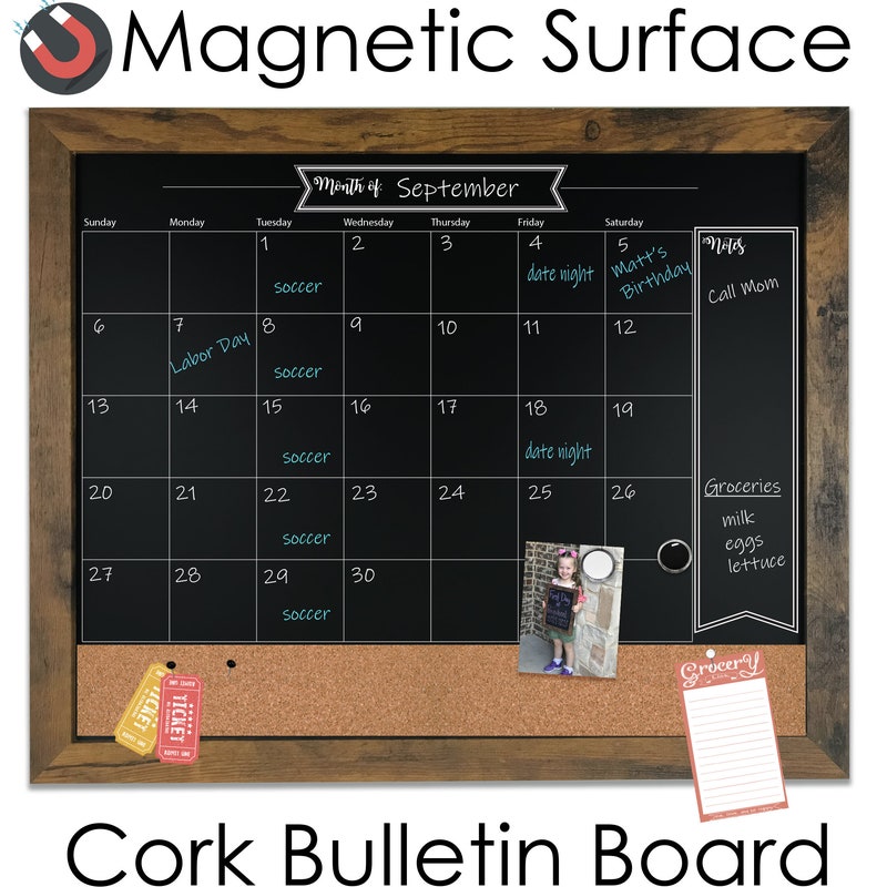 Chalkboard Calendar - Etsy