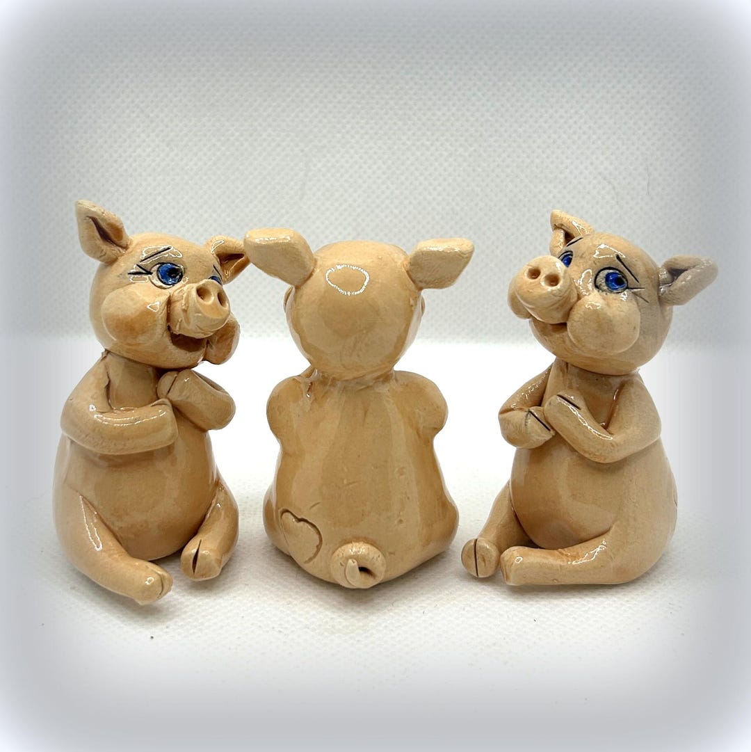 Handmade Ceramic Pig Figurine: Playful Home Decor - Etsy