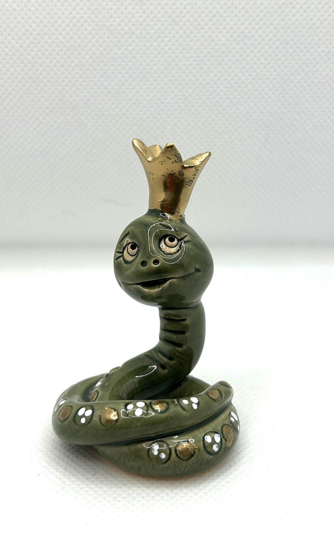 Handcrafted Miniature Ceramic Snake Figurine – Adorable and Funny Décor ...