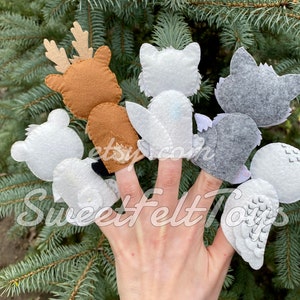 Arctic Animals Toys Finger Puppets Felt Story Arctic Wildlife Gift Baby ...