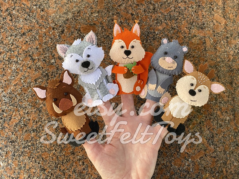 Woodland Set of Felt Animals Woodland Creatures Baby Felt Toy - Etsy