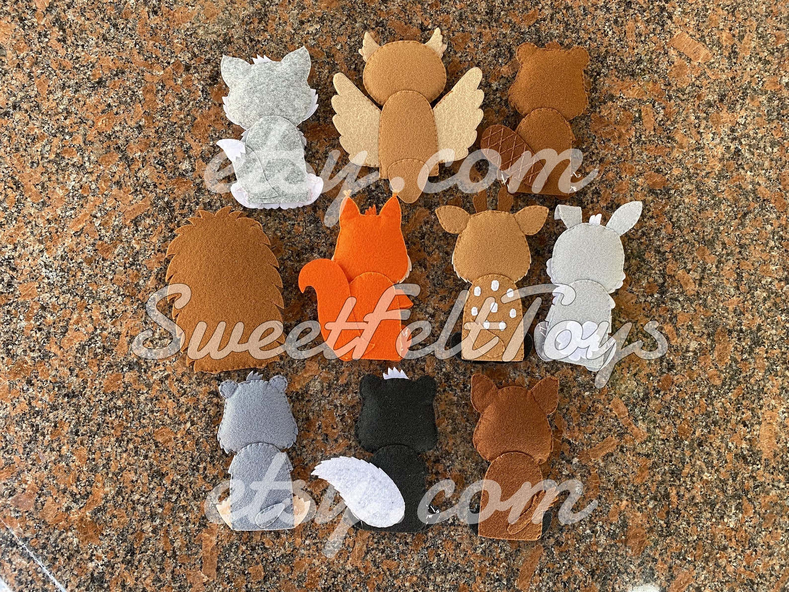 Woodland Set of Felt Animals Woodland Creatures Baby Felt Toy - Etsy