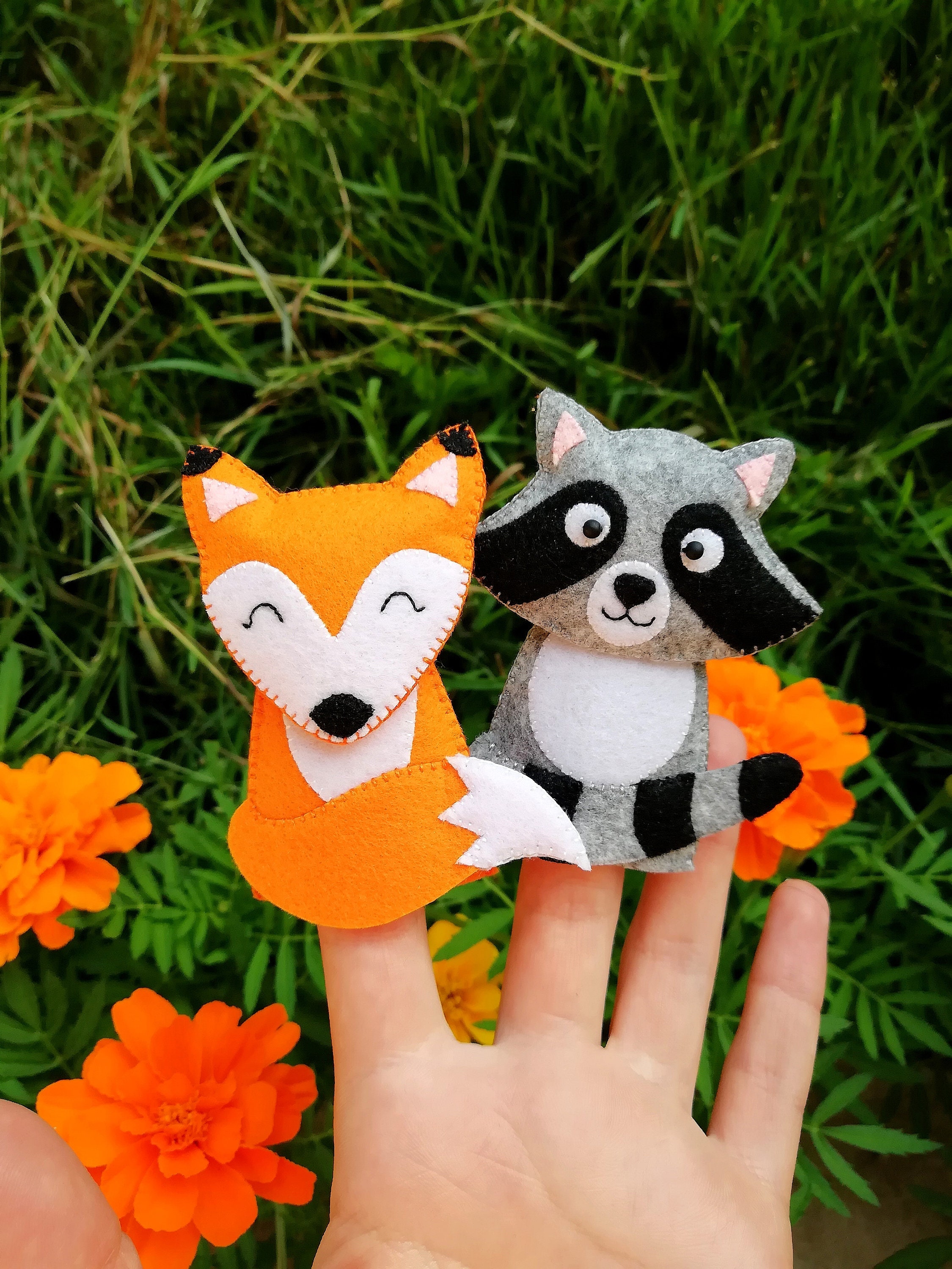 Woodland Creatures Woodland Baby Creatures Finger Puppets Felt | Etsy