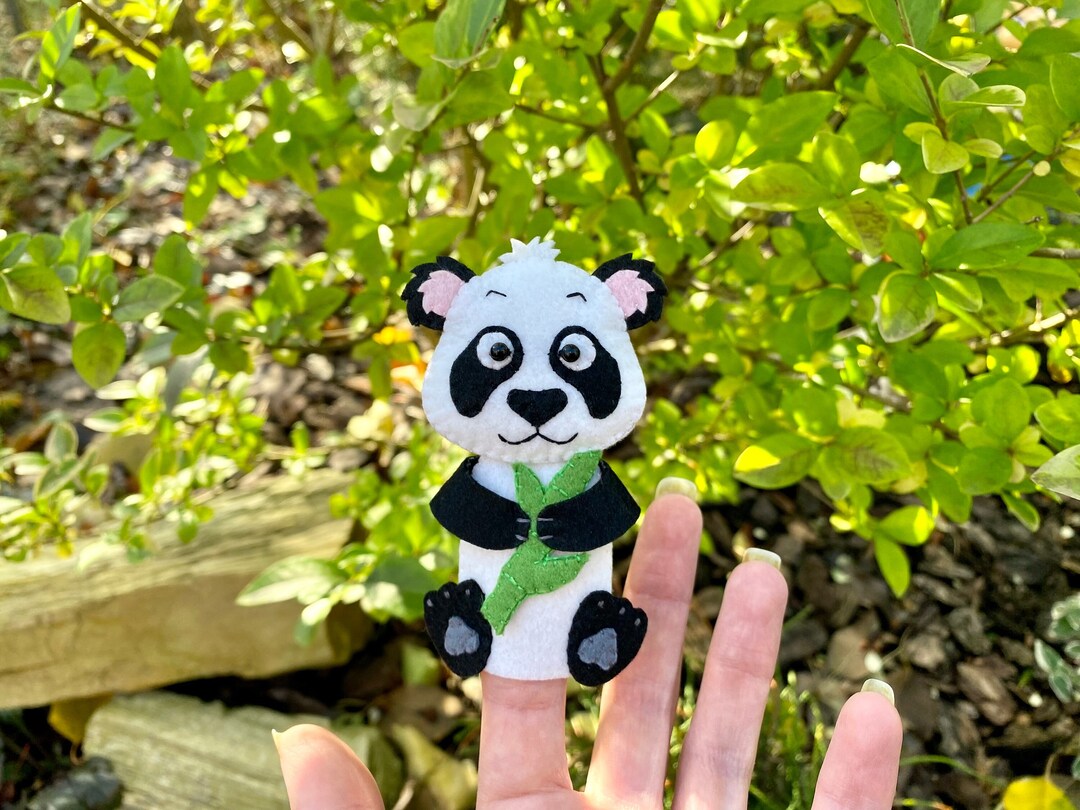 Bamboo Panda Felt Finger Puppet Toddler Interactive Panda Gifts 1 St ...