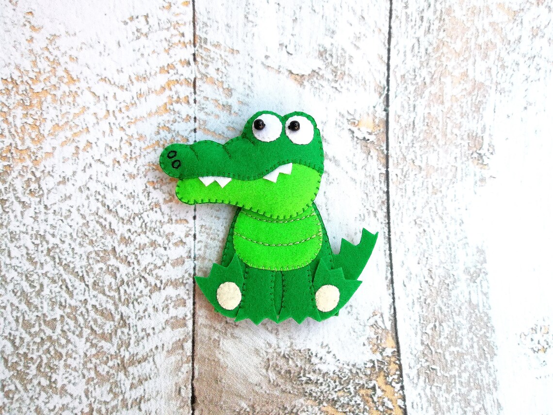 African Animals Felt Alligator Toy Crocodile Toddler Toy Story - Etsy