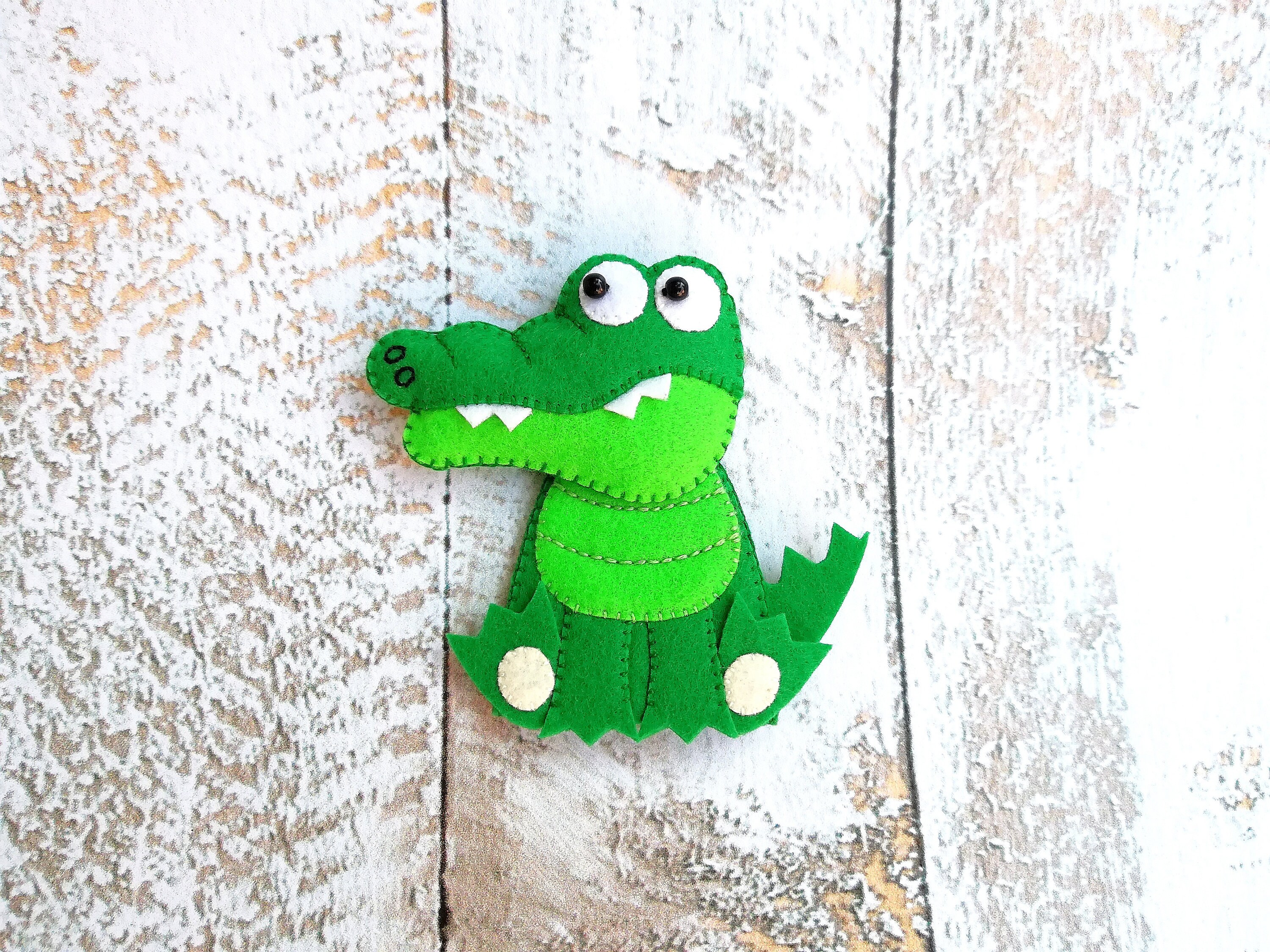African animals Felt alligator toy crocodile Toddler toy Story | Etsy