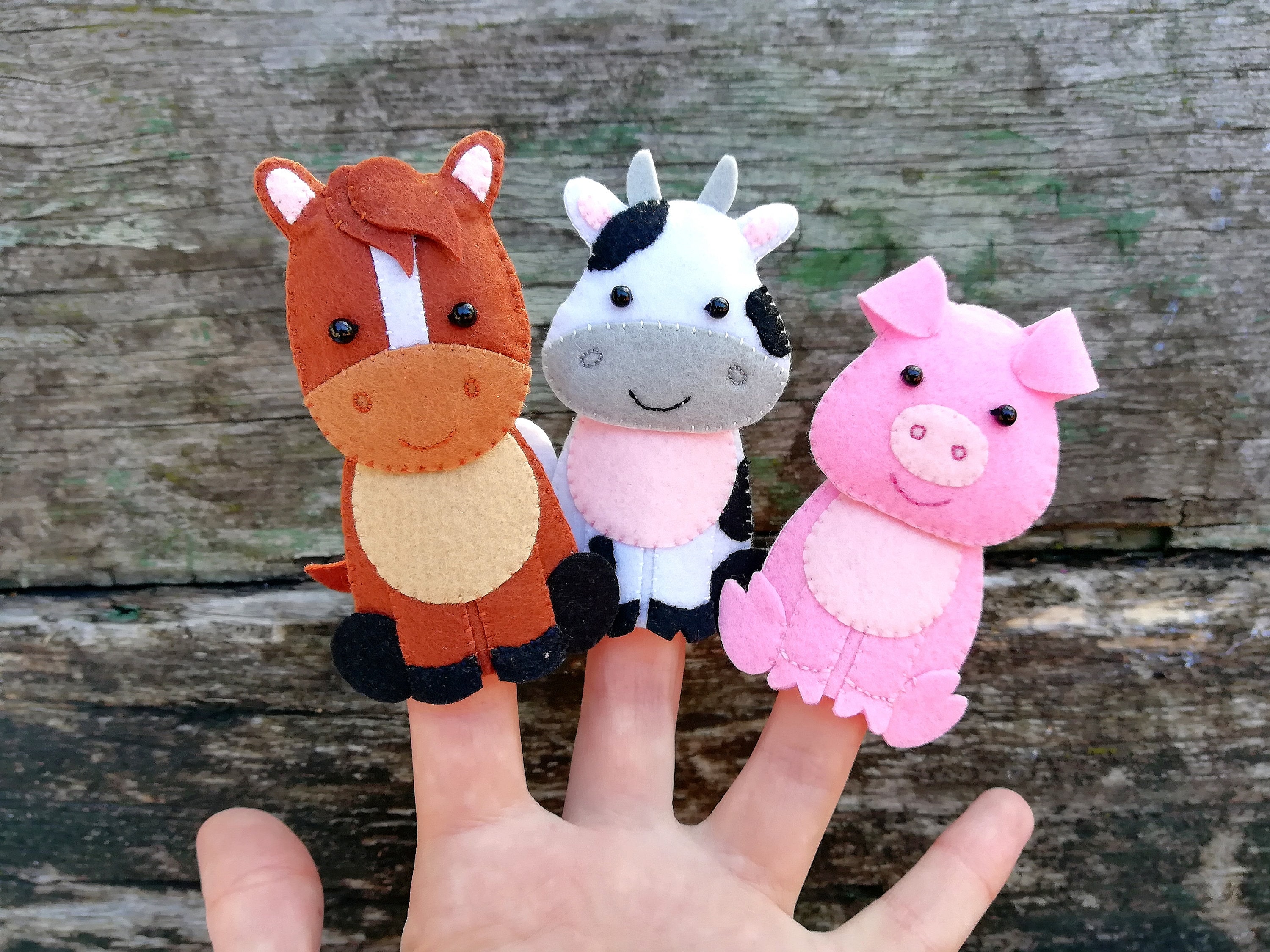 Farm Animals Finger Puppets Birthday Farm Toys Felt Finger - Etsy Canada