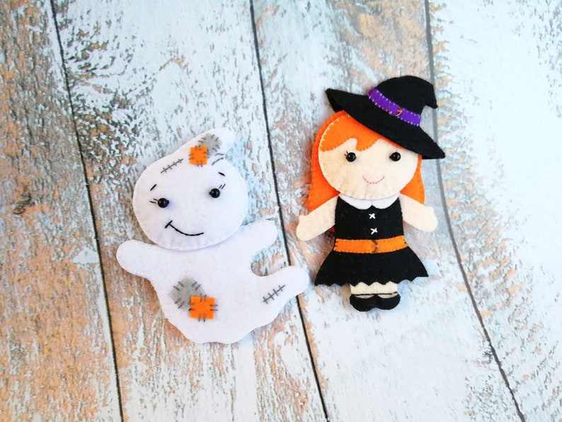 Halloween Felt Finger Puppets Toys Funny Halloween Set - Etsy