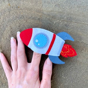 Outer Space Birthday Finger Puppets Cute Alien Astronaut Boy Gift Felt ...