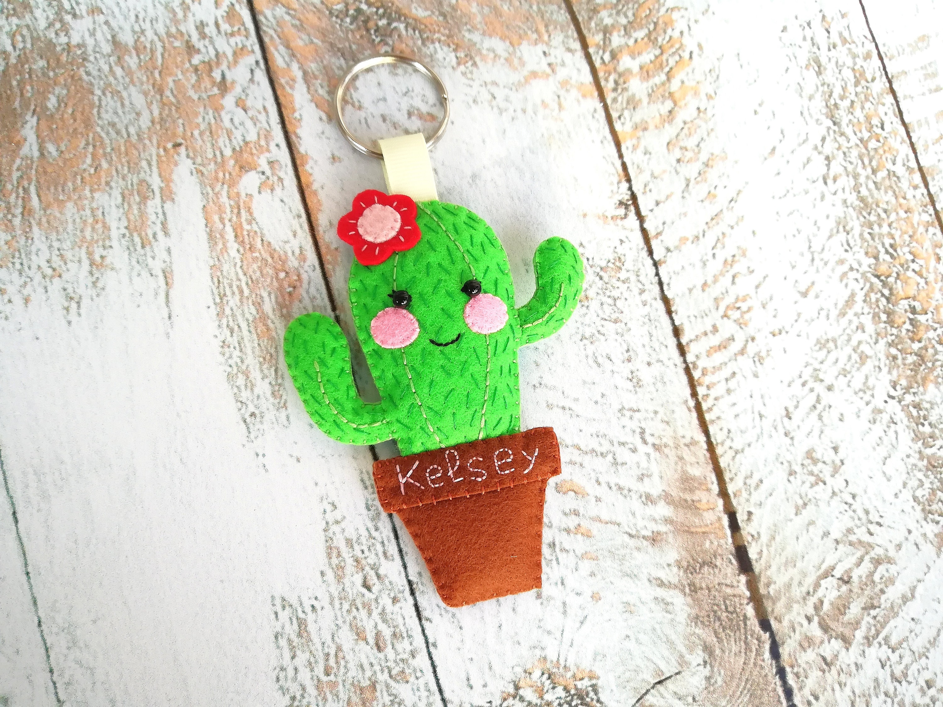 Cute Keychains Cactus Decor Kawaii Keychain Kawaii Felt Gifts Small ...