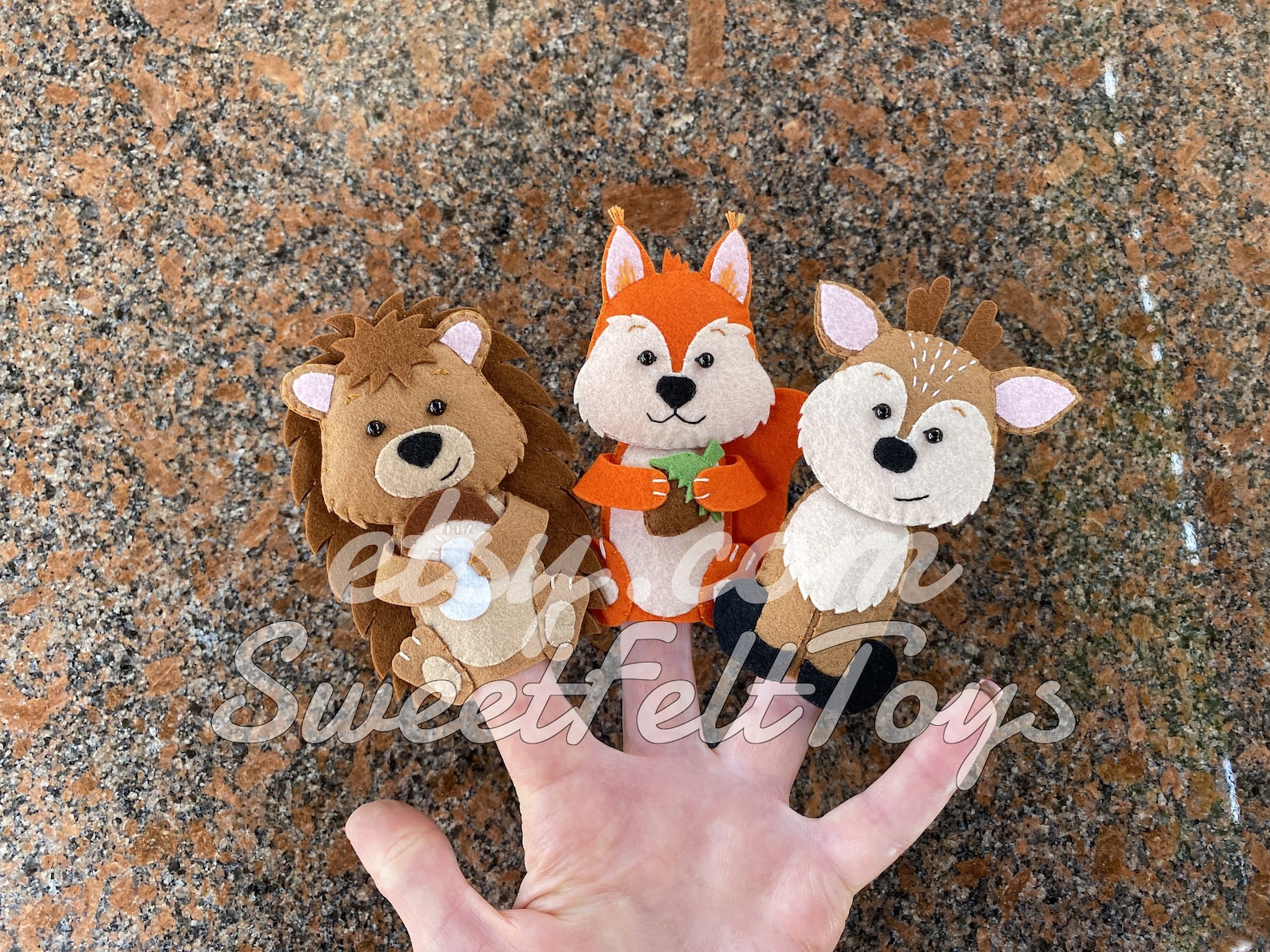 Woodland Set of Felt Animals Woodland Creatures Baby Felt Toy - Etsy
