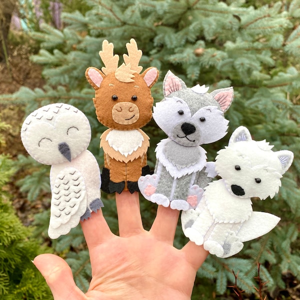 Wolf Finger Puppet - Etsy
