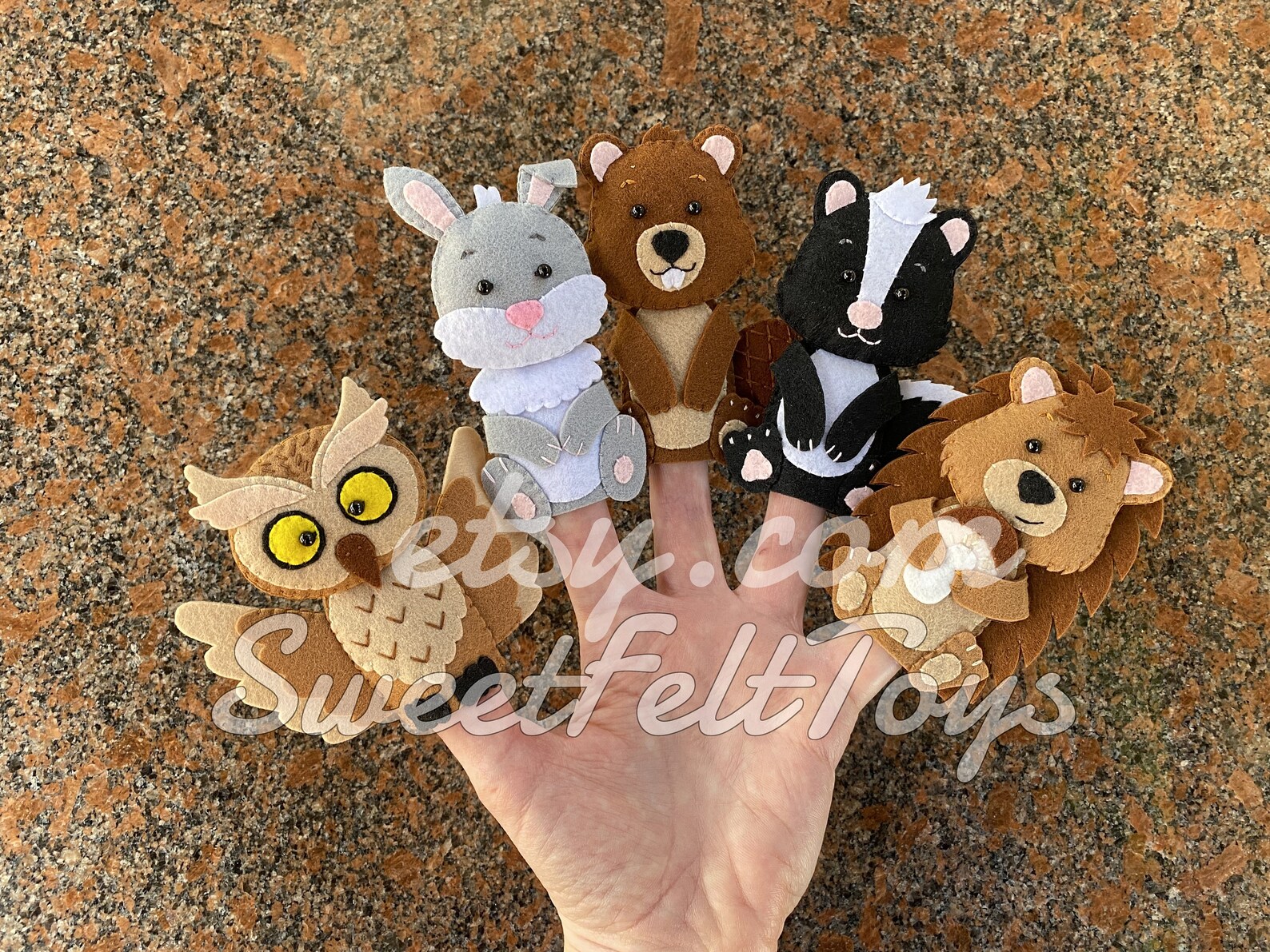 Woodland Set of Felt Animals Woodland Creatures Baby Felt Toy - Etsy