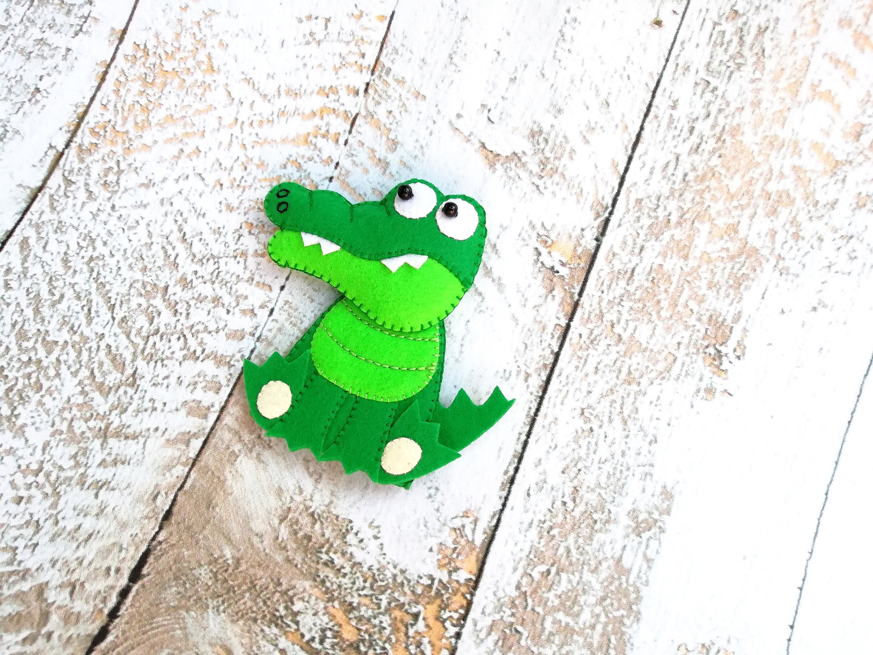 African animals Felt alligator toy crocodile Toddler toy Story | Etsy