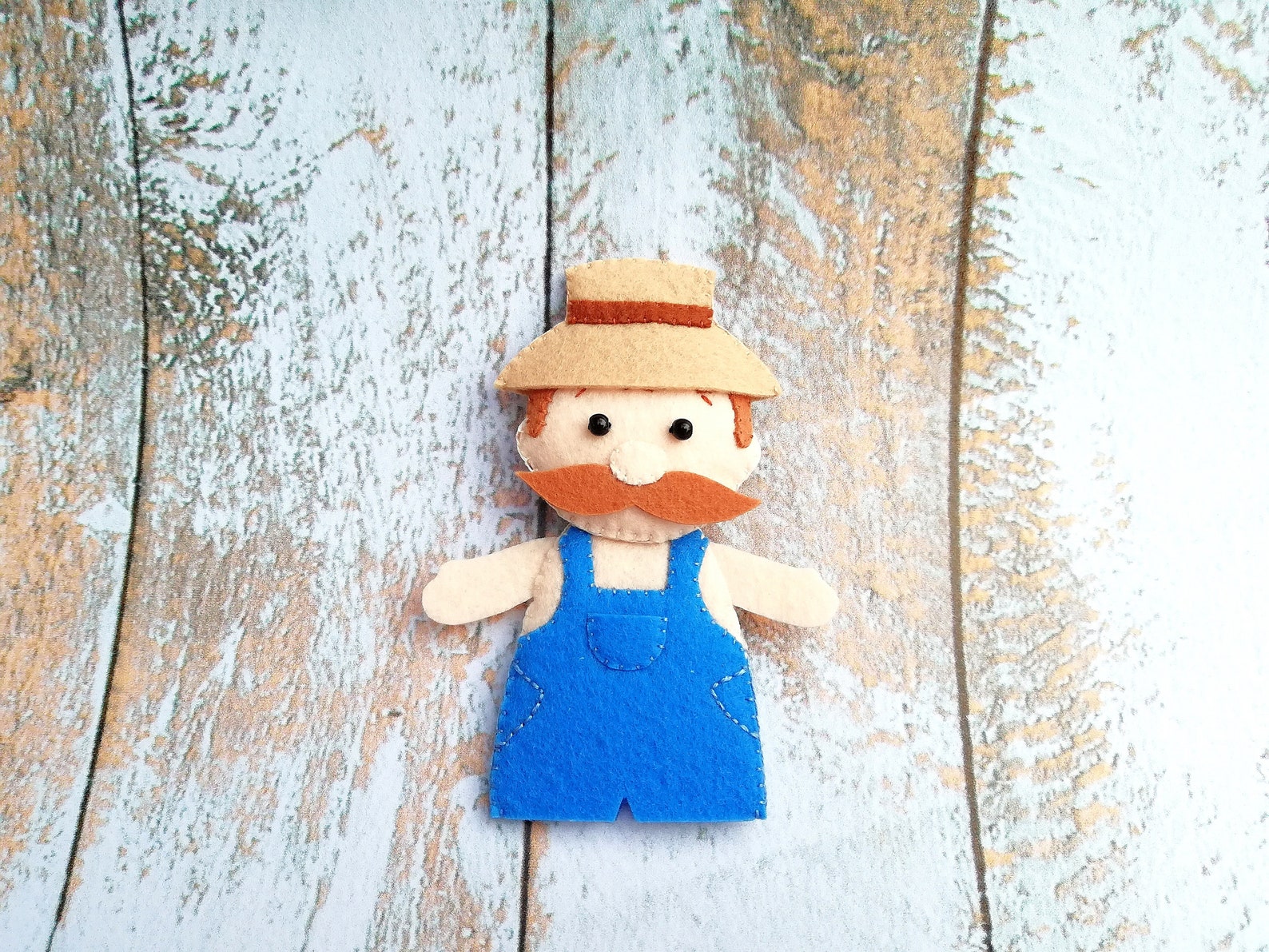 Old Macdonald Farm Animals Set Finger Puppets Farmer Toy Felt | Etsy