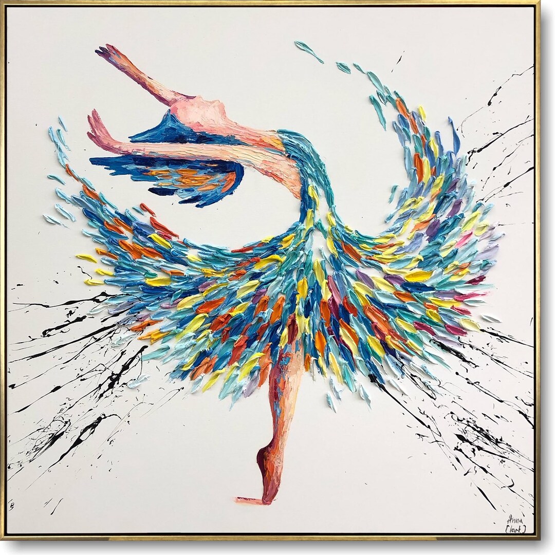 Colorful Ballerina Painting – Abstract Dancer Wall Art - Etsy