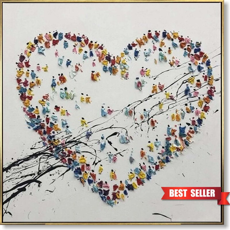 Heart Painting - Etsy