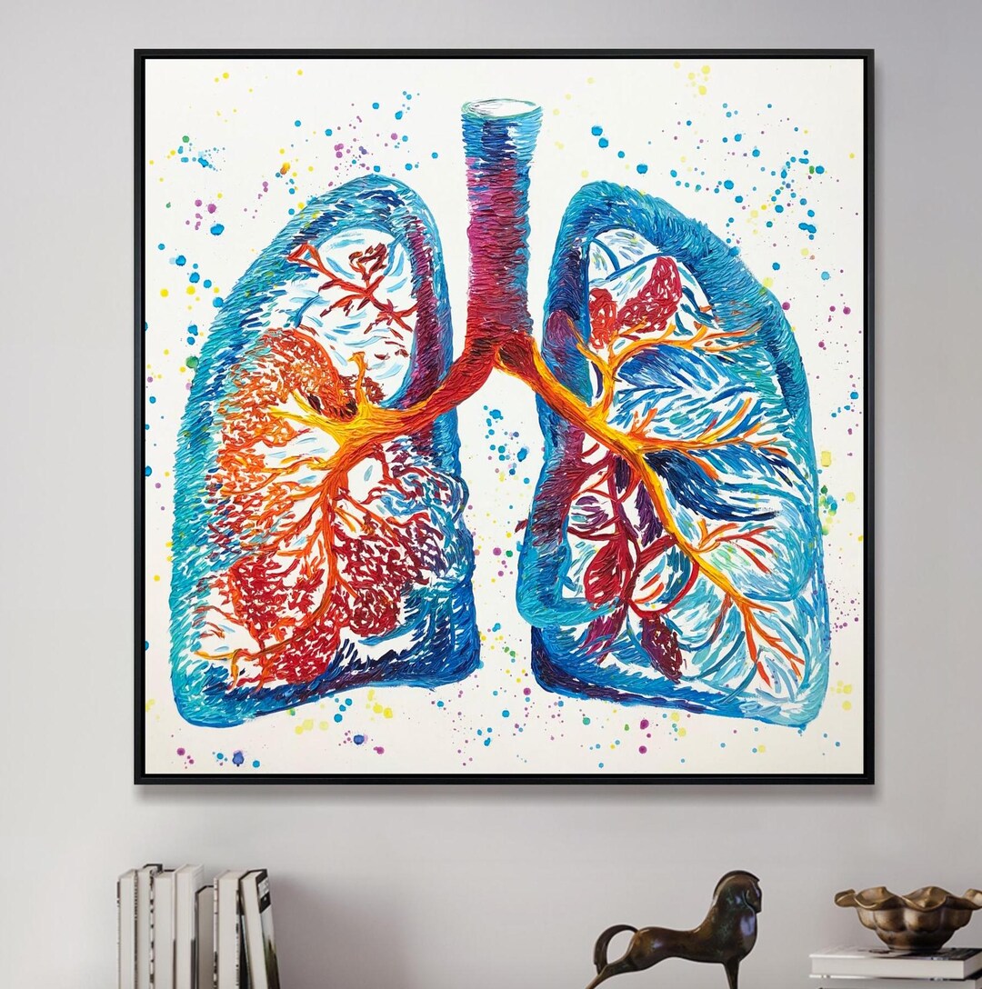 Medical Wall Art Abstract Painting Colorful Impasto Painting Anatomy ...