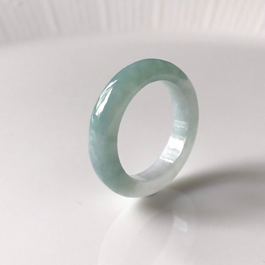 US7.75 Jade Band Ring Unisex - Authentic Natural Burmese Type A ...