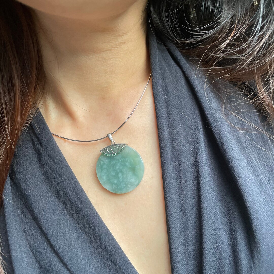 Natural Jadeite Pendant - Grade A Translucent Natural Burmese Snow ...