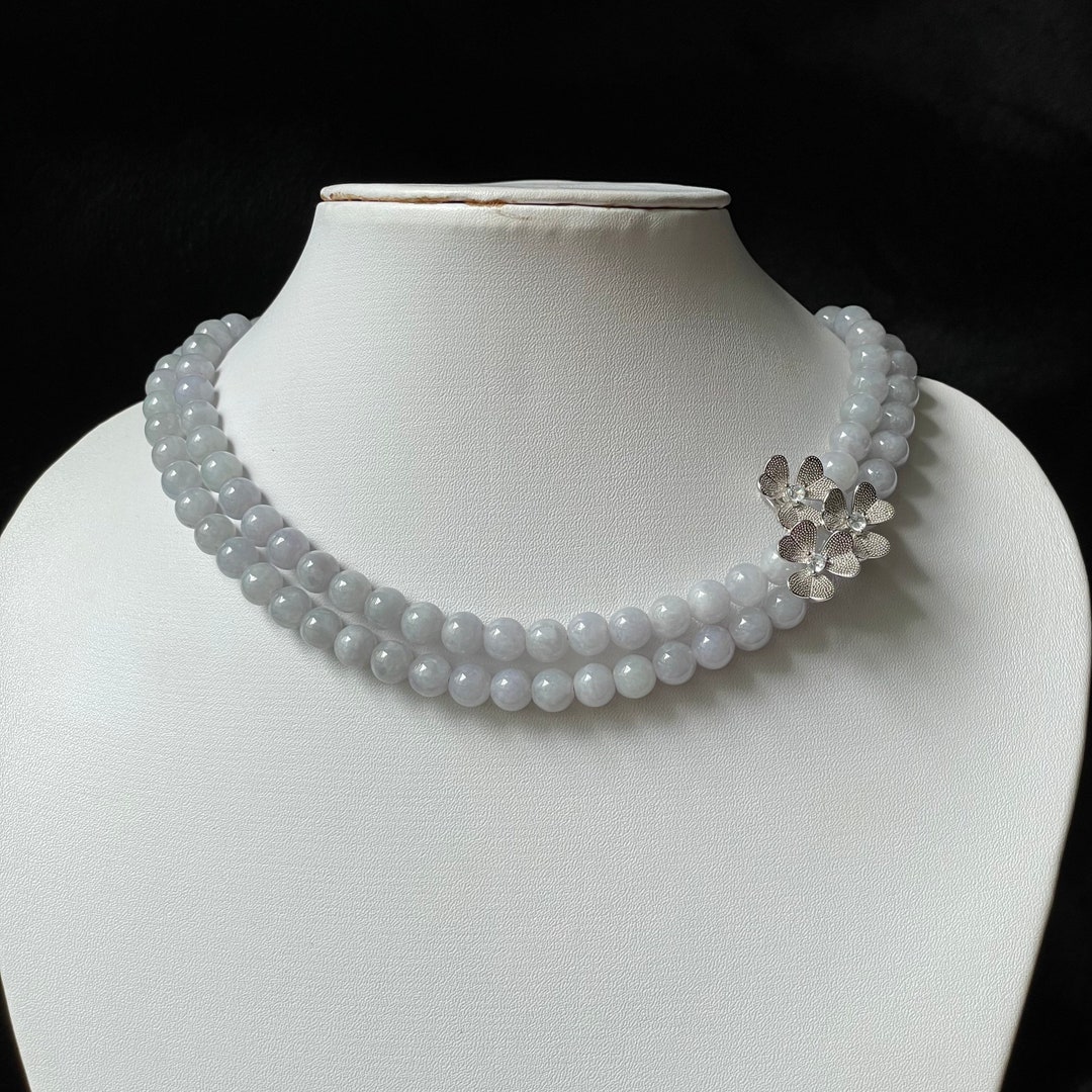 Jadeite Bead Necklace Genuine Burmese Natural Jadeite Jade Grade A ...