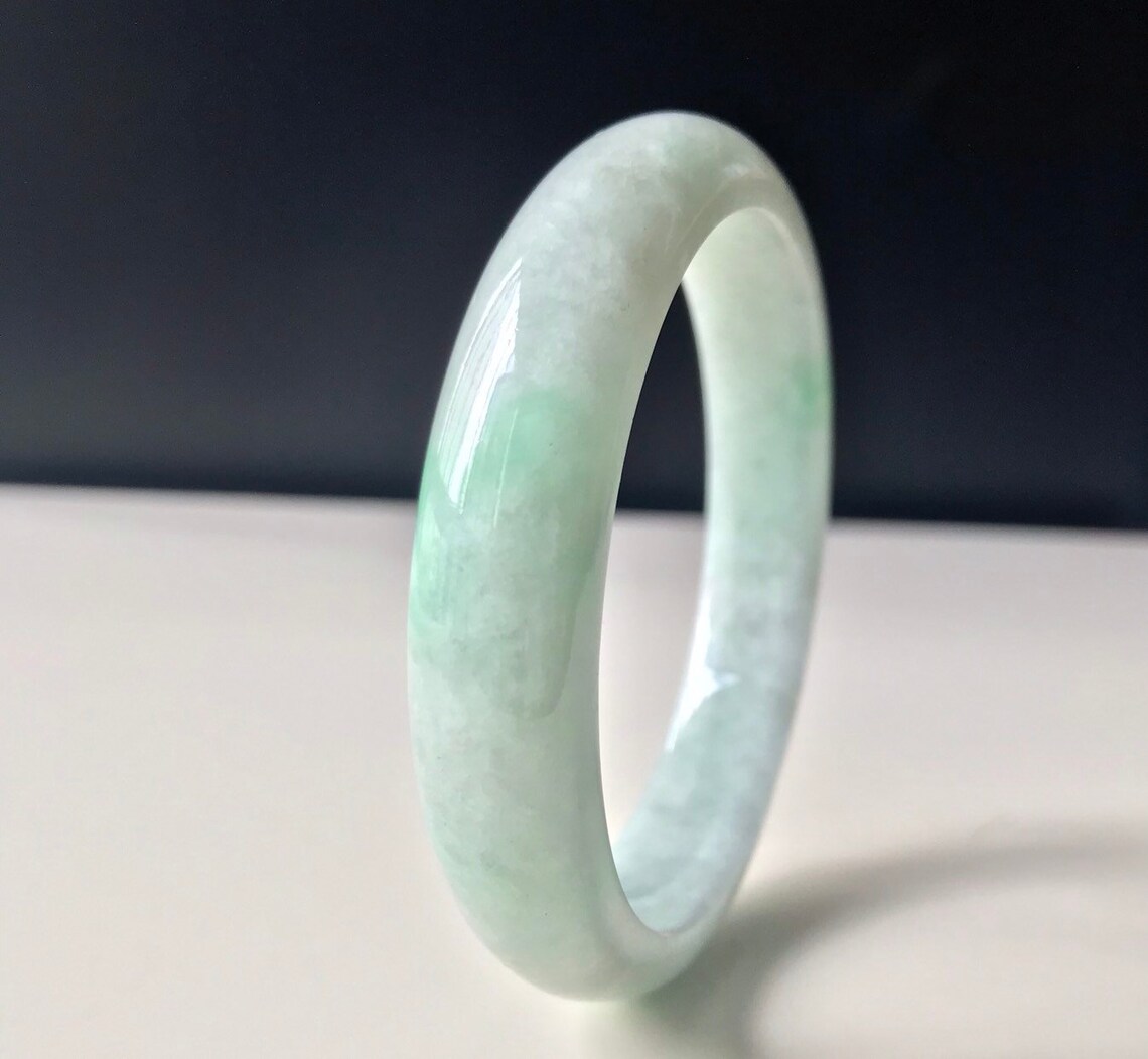 Jade Bangle 57mm - Natural Type A Burmese Jadeite Jade 100% Authentic ...