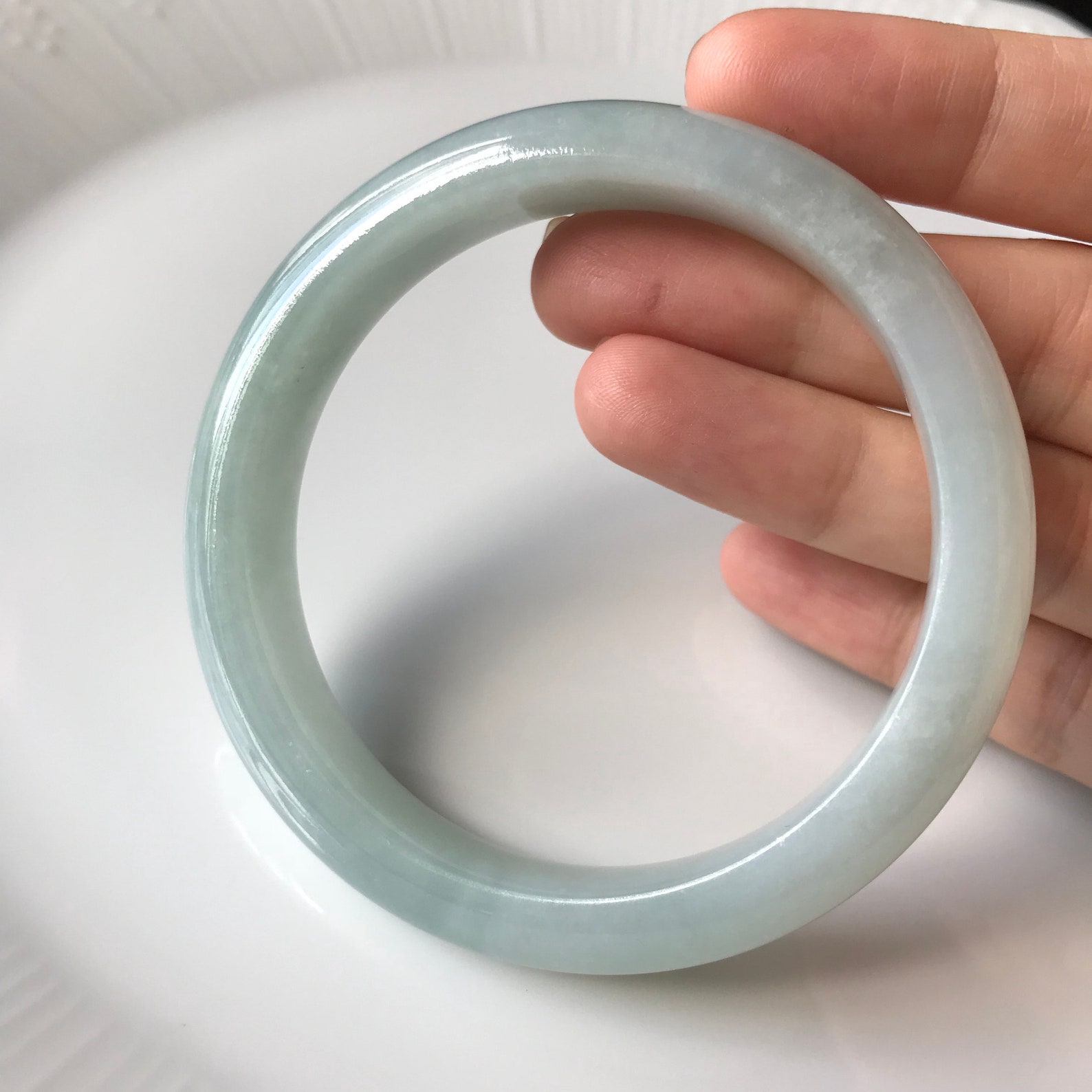 Burmese Mint Green Jadeite Bangle – Authentic Type A Jade, 59.6 Mm - Etsy