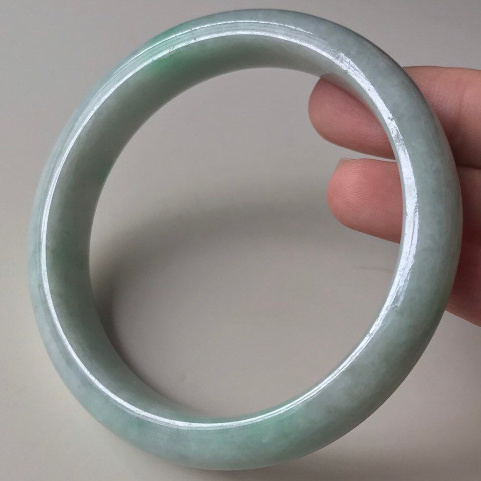 Jade Bangle 57mm - Natural Type A Burmese Jadeite Jade 100% Authentic ...