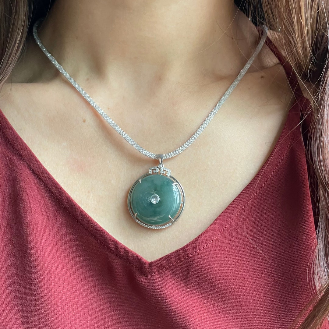 Translucent Jadeite Pendant - Grade A Translucent Natural Burmese ...