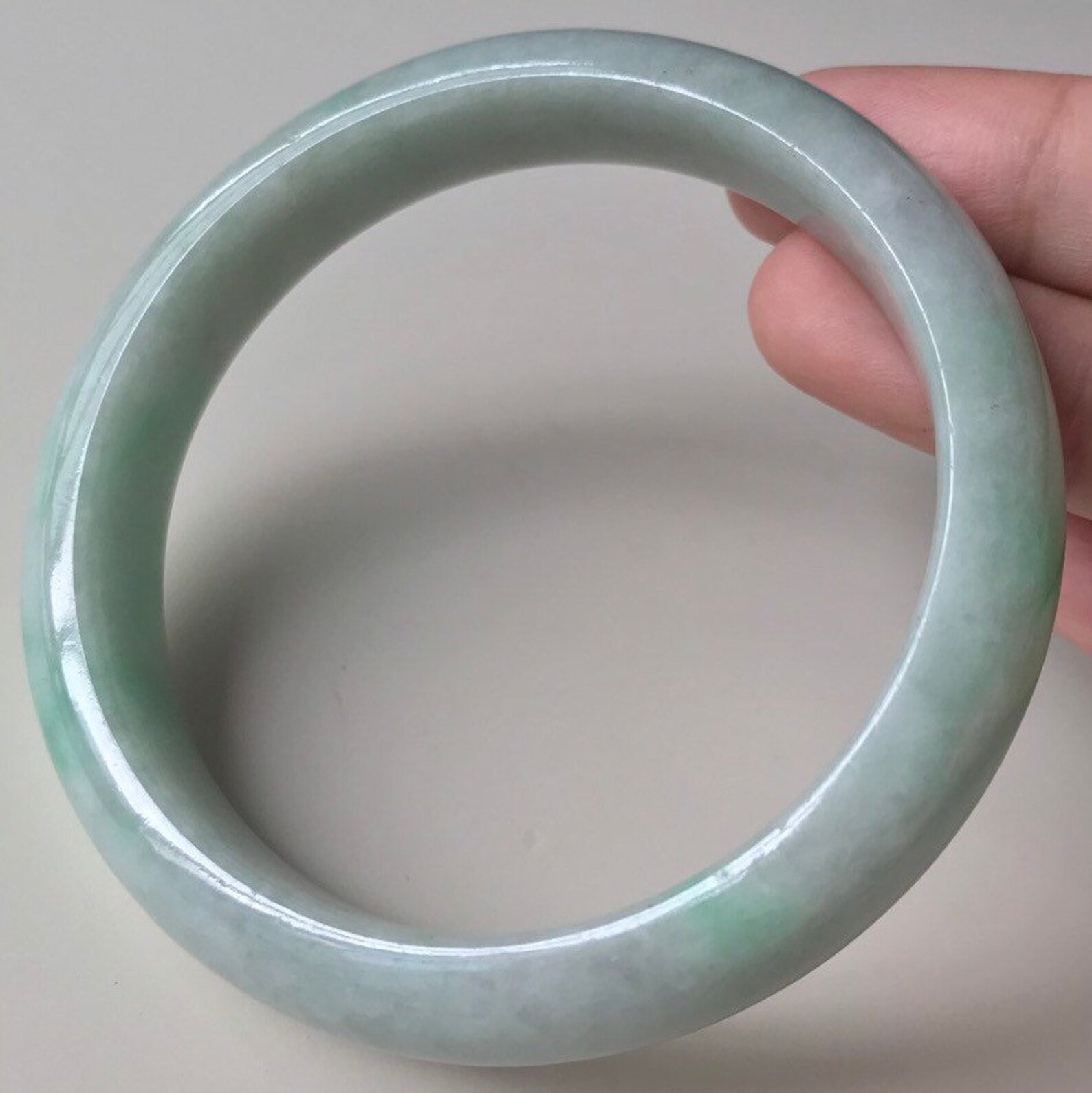 Jade Bangle 57mm - Natural Type A Burmese Jadeite Jade 100% Authentic ...