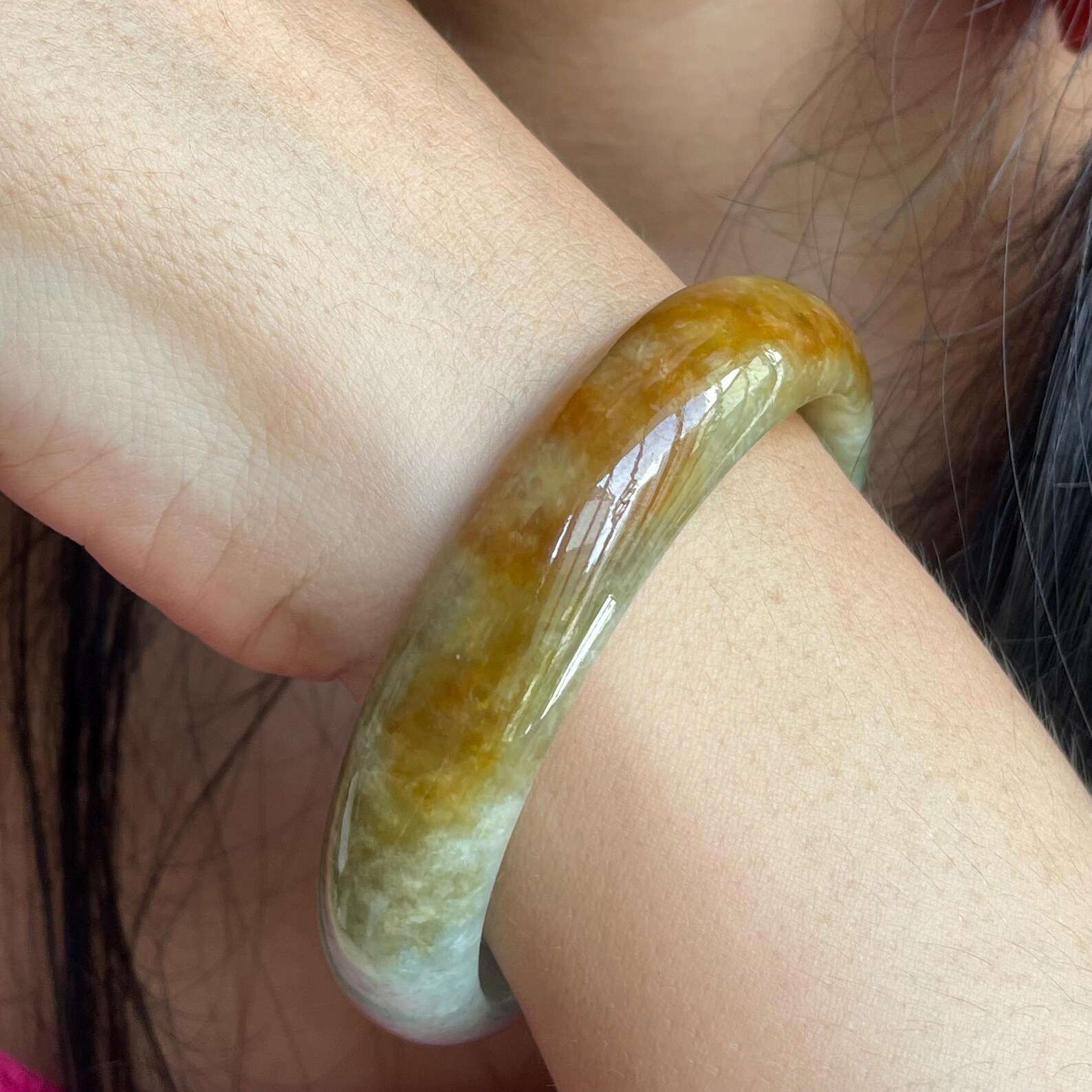 Jade Bangle 58.1mm - Authentic Natural Burmese Jadeite Type A ...