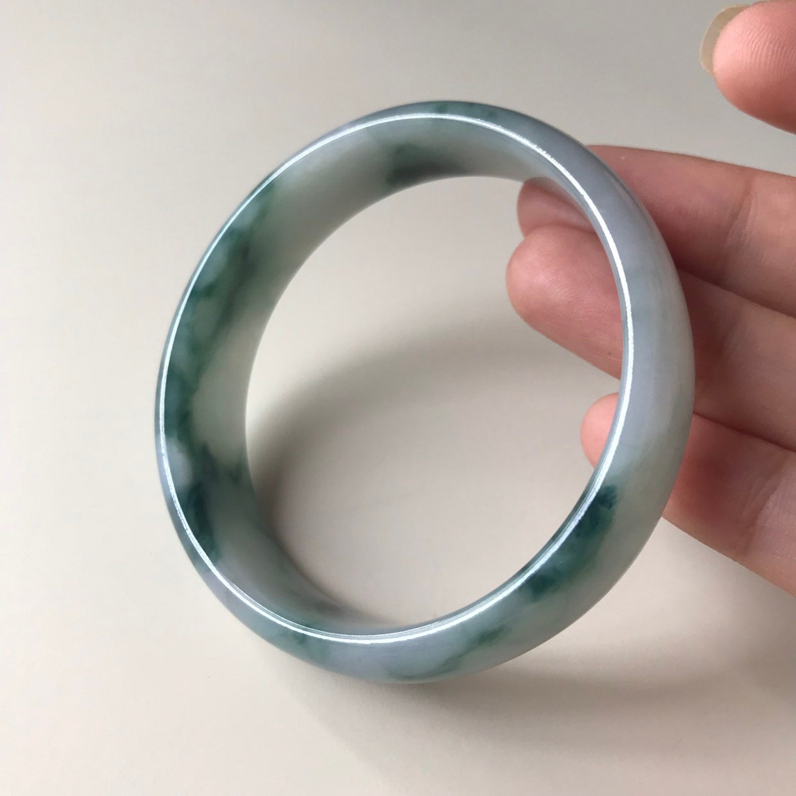 Jade Bangle 53mm Natural Type A Burmese Jadeite Jade 100% | Etsy