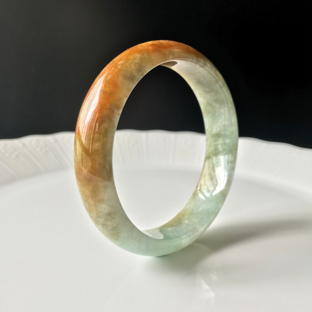 Jade Bangle 58.1mm Authentic Natural Burmese Jadeite Type A Translucent ...