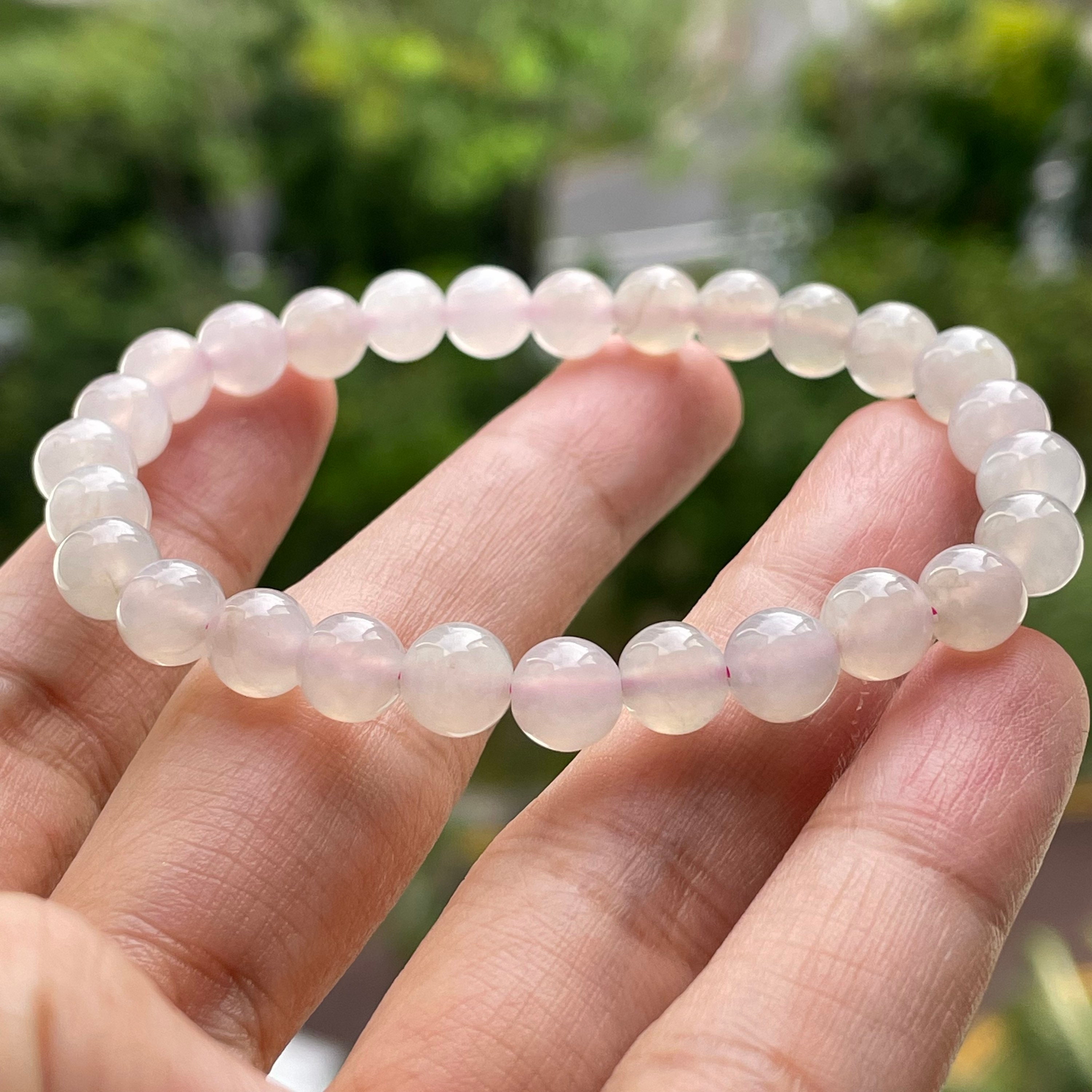 Jade bead Bracelet Translucent Fine textured- Natural Type A Burma ...