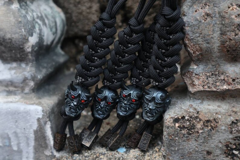 Hannya Mask & Oni Mask Lanyard Foo Dog Foo Lion Keychain - Etsy