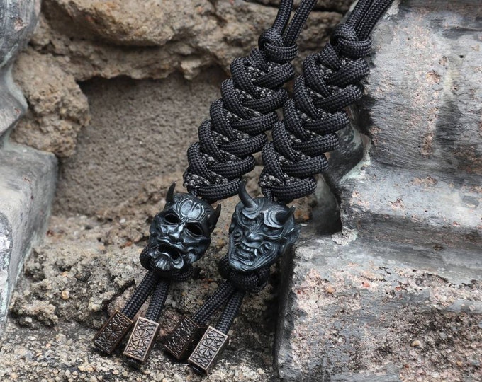 Hannya Mask & Oni Mask Lanyard Foo Dog Foo Lion Keychain - Etsy