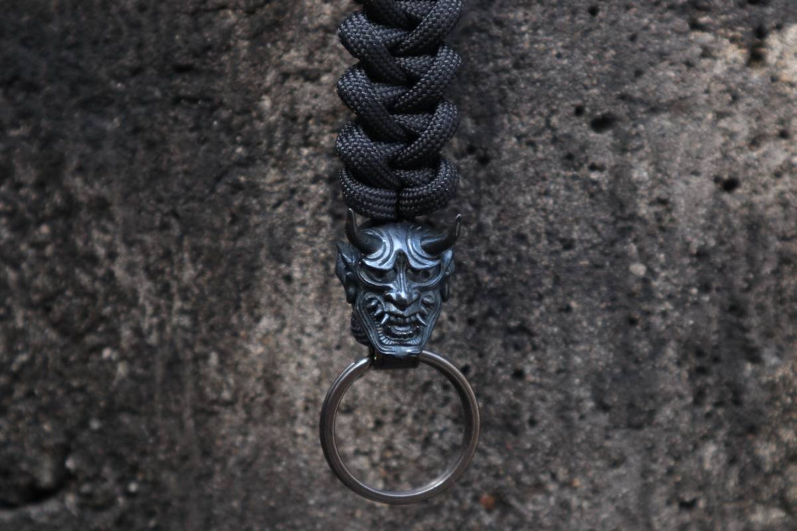 Demon Hannya Mask Keychain in Sharkjaw Knot Oni Mask - Etsy