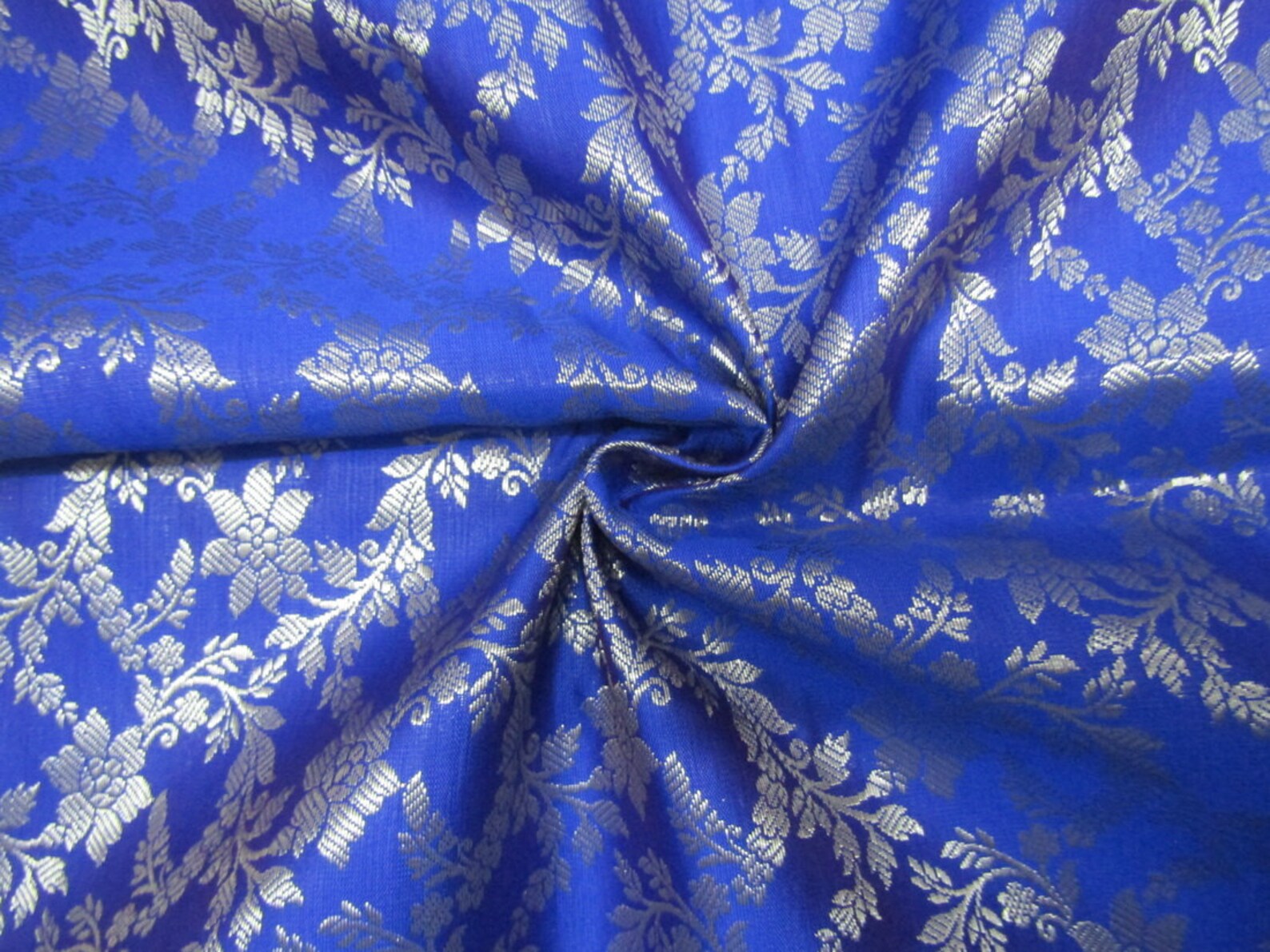SILK BROCADE Fabric With Metallic Gold Work 44" Wide Available in SIX ...