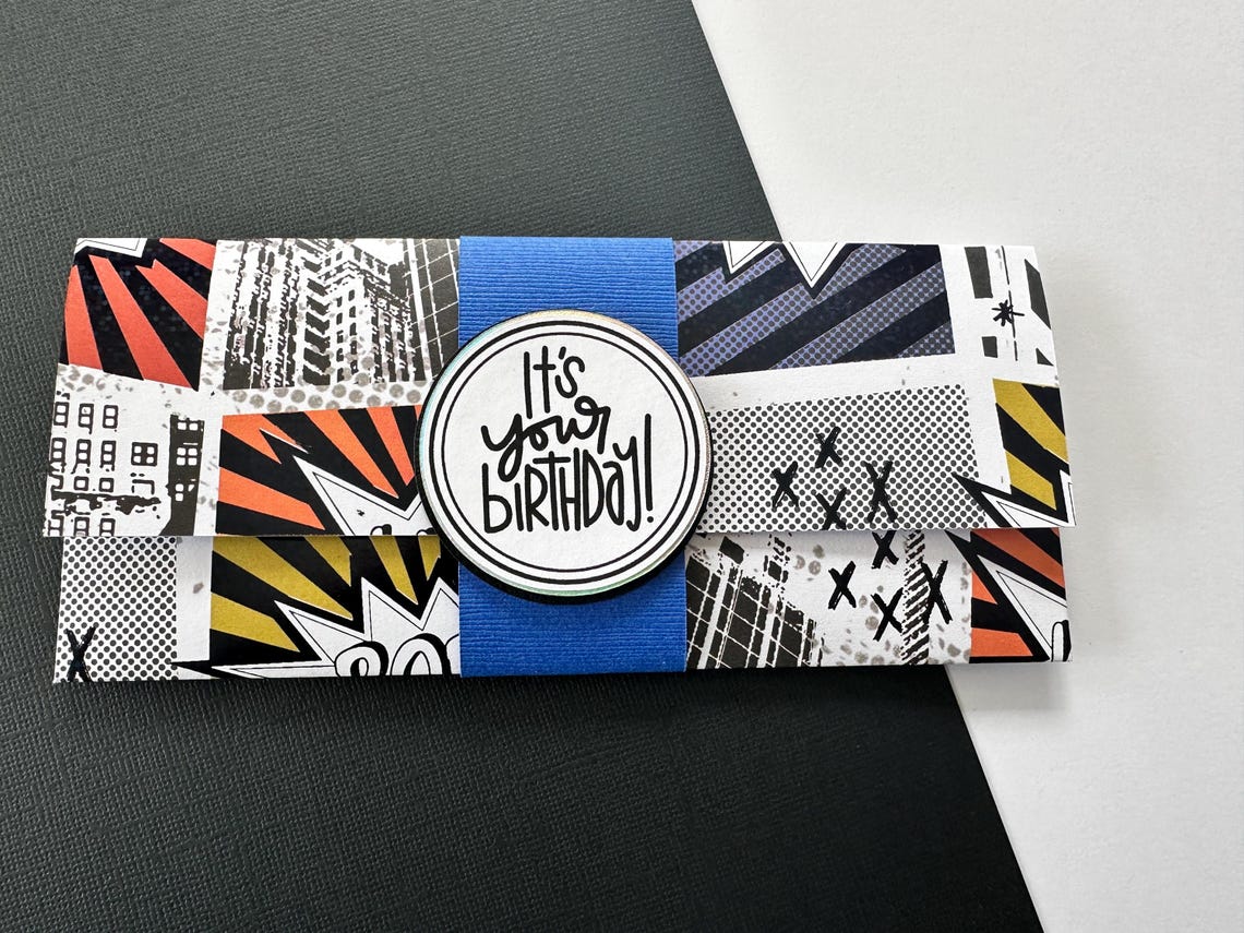 Birthday Money Envelope for Boys | Teen Birthday Cash Holder | Handmade ...