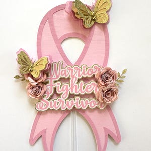 Breast Cancer Awareness,cake Topper,remission Party ,breast Cancer - Etsy