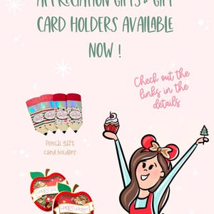 Teacher Appreciation Card, Apple Shaker Card, Gift Card Holder - Etsy