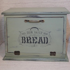 Vintage Green Bread Box - Bread Bin - Farmhouse Kitchen Storage - Etsy