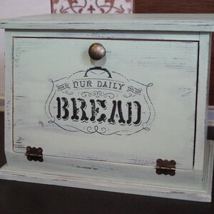 Vintage Green Bread Box - Bread Bin - Farmhouse Kitchen Storage - Etsy