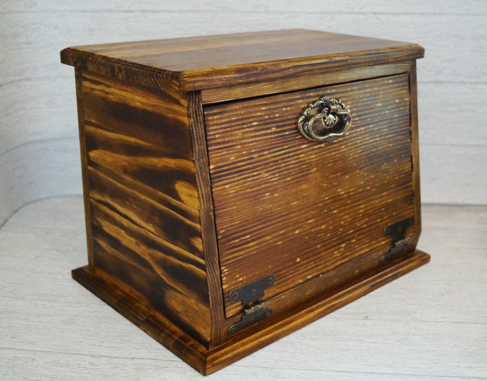 Rustic Bread Box Wooden Bread Bin Handmade Bread Box Farmhouse | Etsy