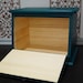 Teal Bread Box Bread Bin Handmade Bread Box - Etsy